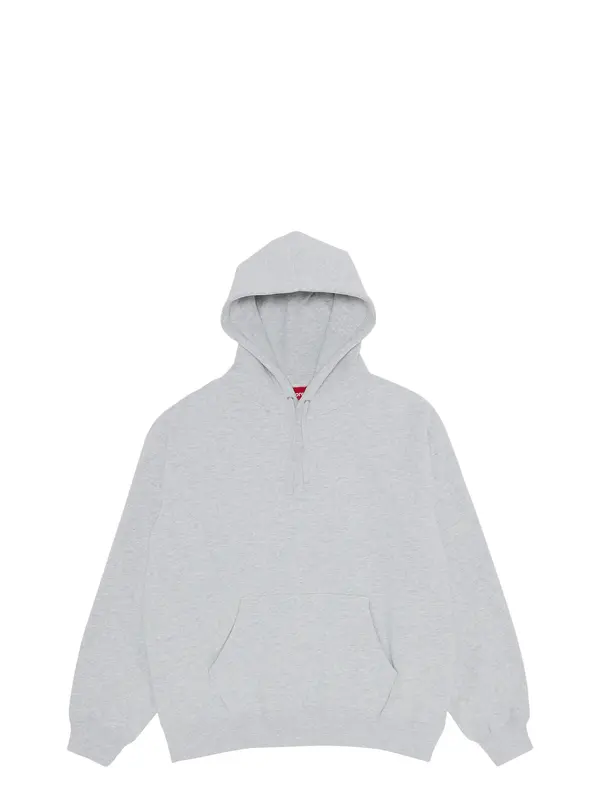 Supreme Satin Appliqué Hooded Sweatshirt - Grey