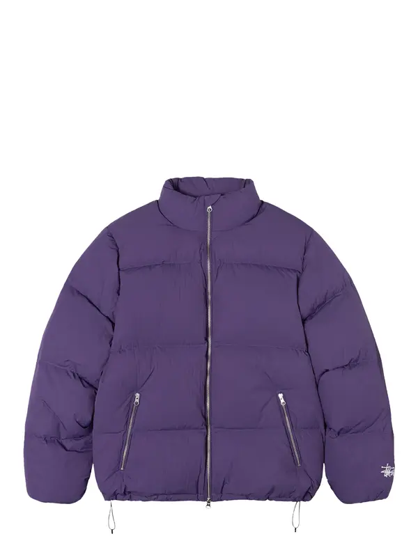 StÜssy Down Puffer Nylon Jacket - Purple