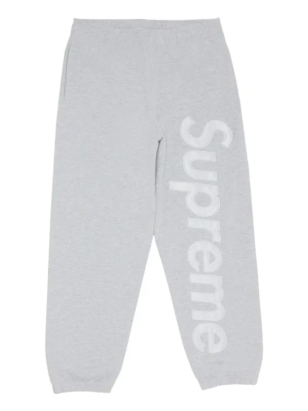 Supreme Satin Appliqué Sweatpant 'ash - Grey