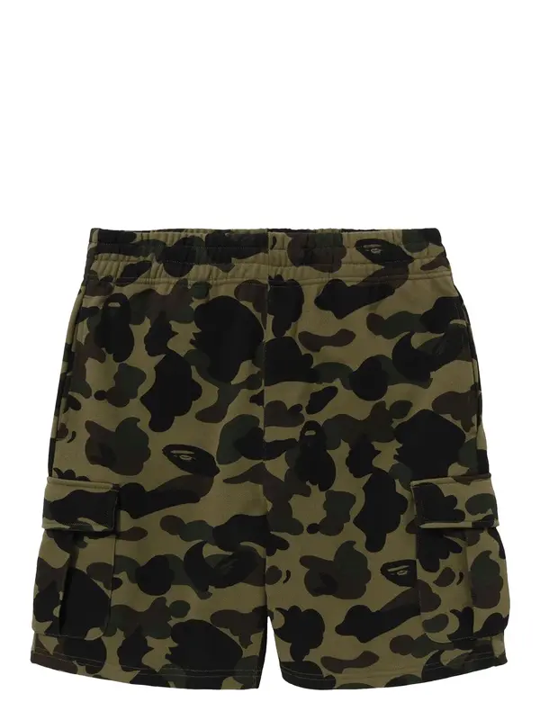 A BATHING APE 1st Camo 6 Pocket Sweatshorts - Green