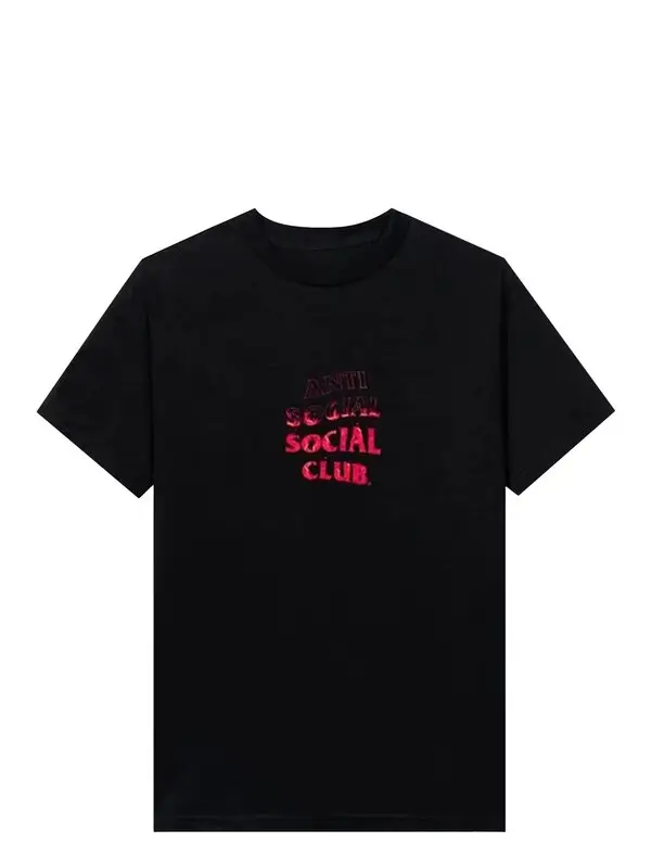 ANTI SOCIAL SOCIAL CLUB Fire Inside Pink Flame Tee - Black