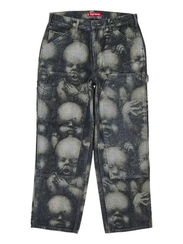 Supreme H.r. Giger Double Knee Jean - Blue