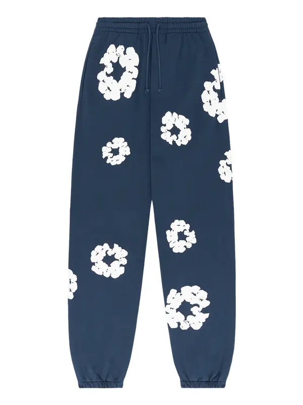 DENIM TEARS Cotton Wreath Sweatpants - Blue