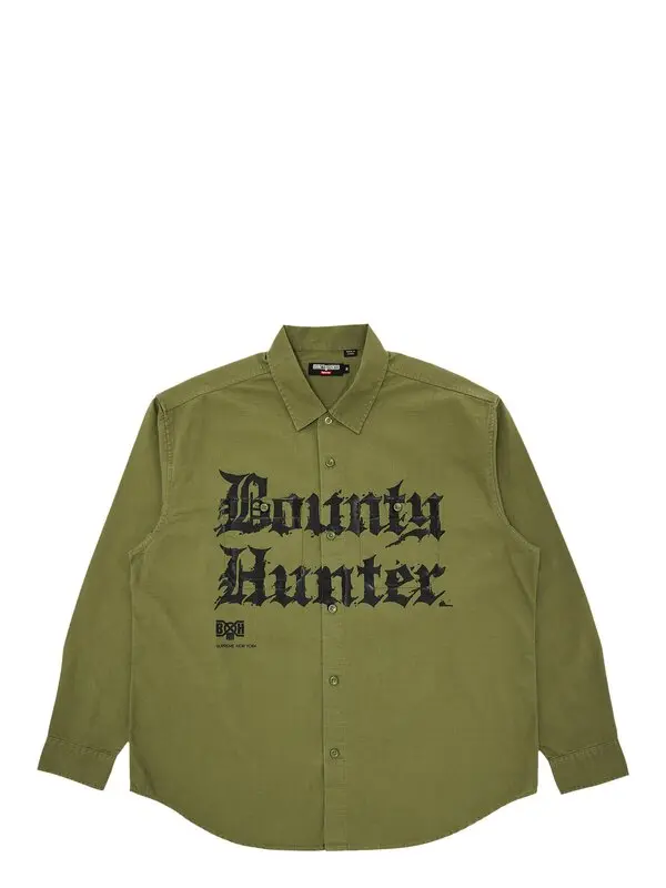 Supreme X Bounty Hunter Ripstop Shirt 'olive - Green