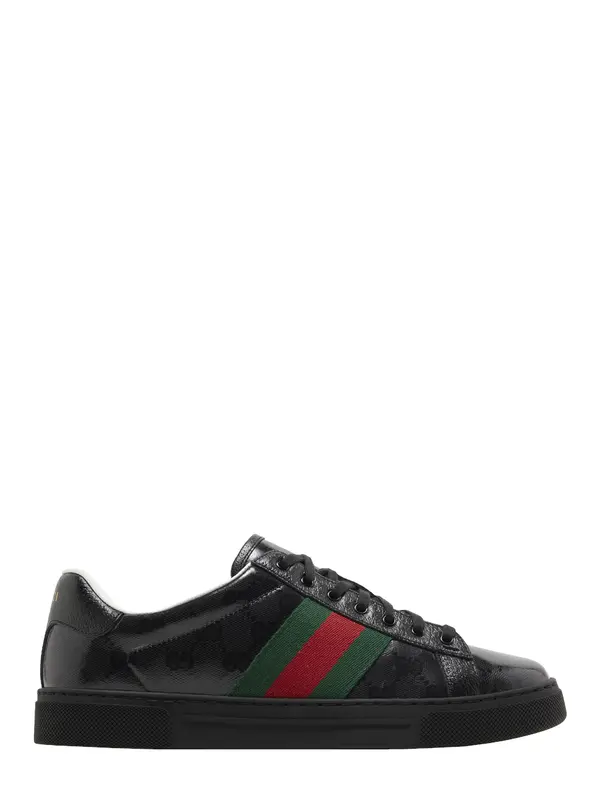 Gucci Ace Gg Crystal Canvas Sneakers - Black