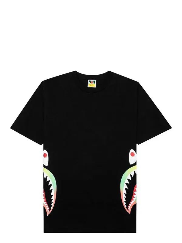 A BATHING APE Gradation Side Shark Tee - Black