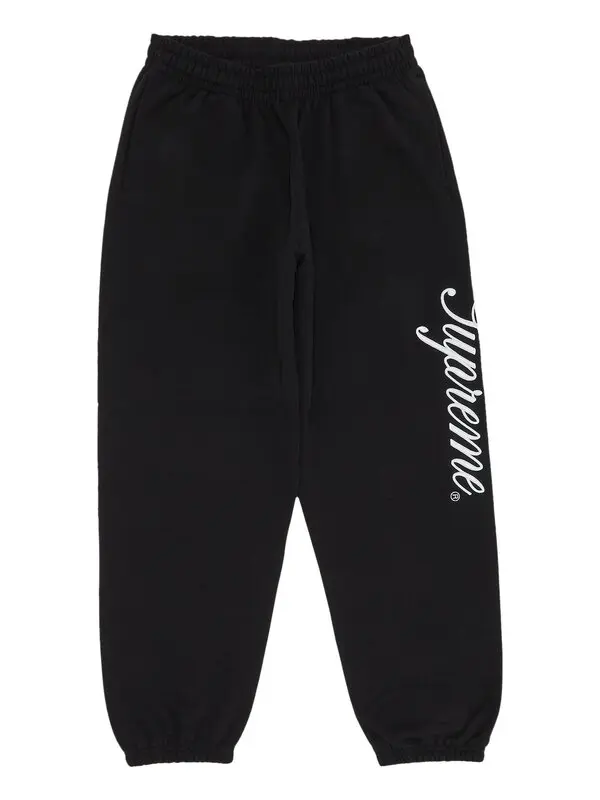 Supreme Raised Script Sweatpants - Black
