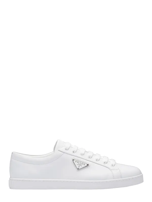 Prada Brushed Leather Sneaker - White