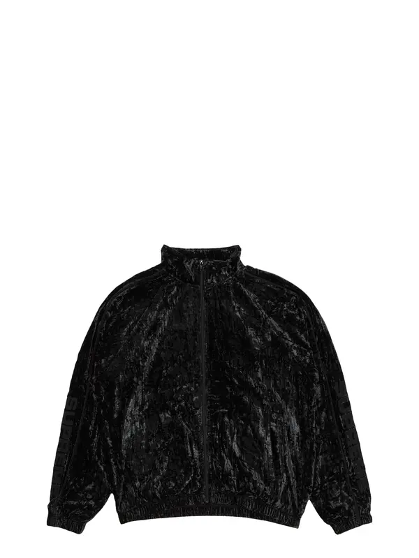 Supreme Crushed Velvet Track Jacket - Black