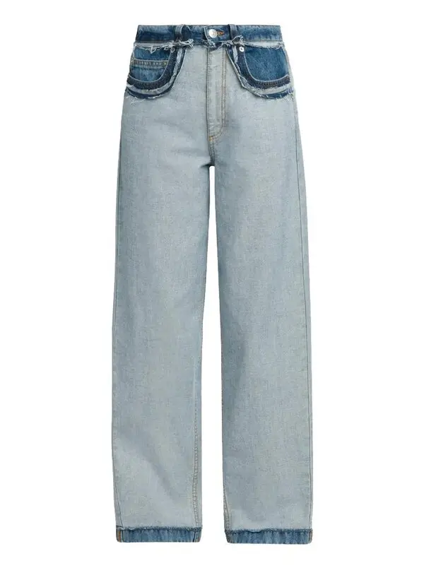 Marni Two-toned Wide-leg Jeans - Azure