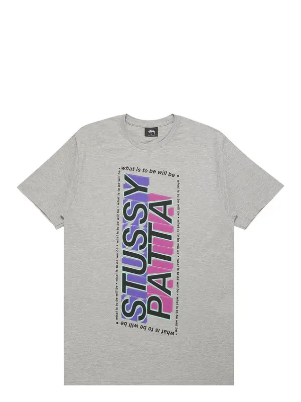 StÜssy X Patta What It Is To Be Will Be Tee - Grey