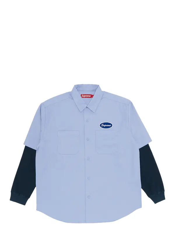 Supreme Thermal Sleeve Work Shirt 'light - Blue