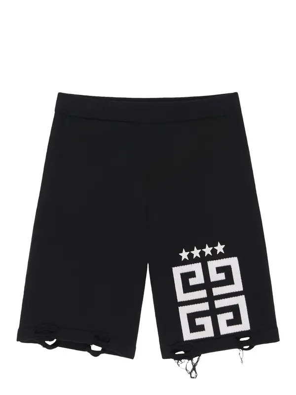 Givenchy Star Embroidered 4g Logo Short - Black