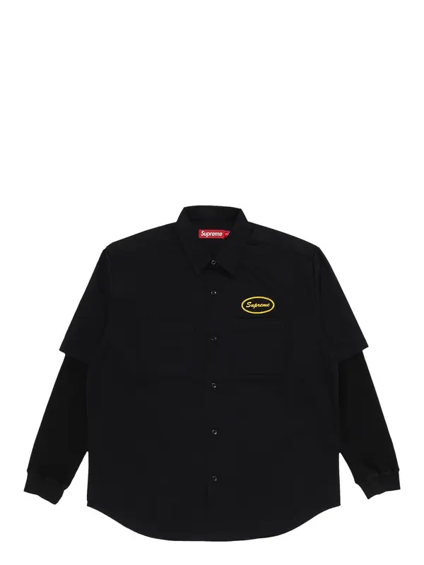 Supreme Thermal Sleeve Work Shirt - Black