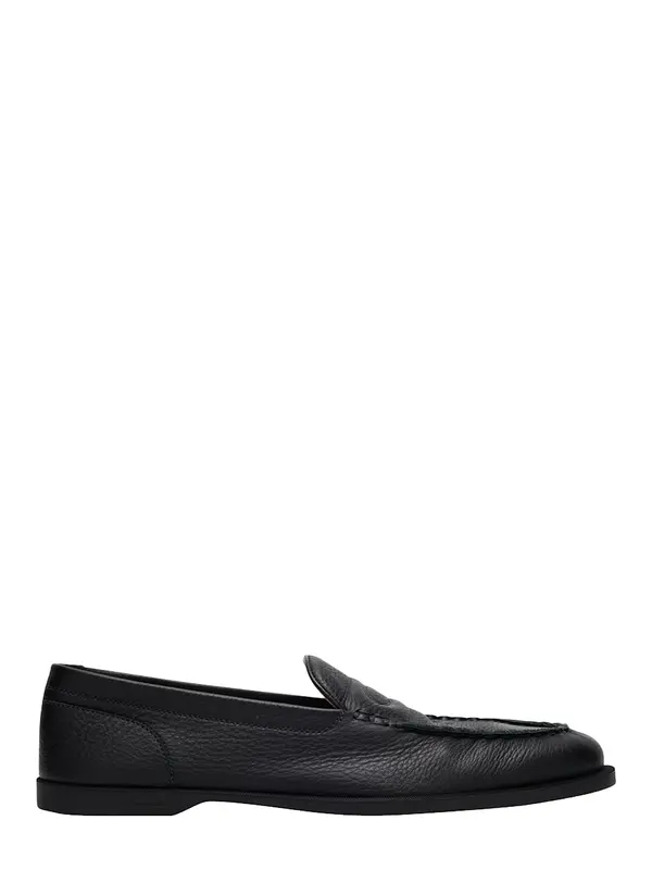 John Lobb Pace Suede Penny Loafers - Black