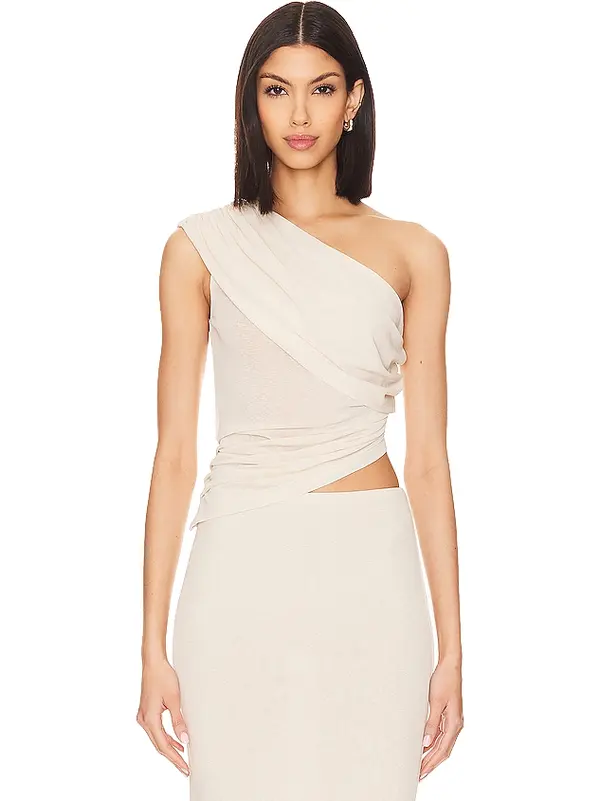 Nbd Sanam One-shoulder Top - Cream
