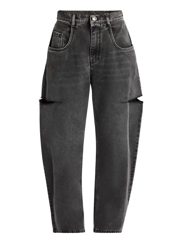 MAISON MARGIELA Slit Denim Pants - Black/deni