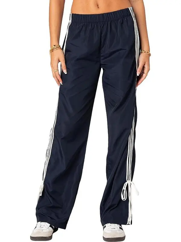 EDIKTED Remy Ribbon Track Pants - Navy