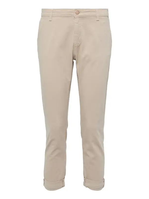 Ag Caden Mid-rise Tapered Twill Pants - Beige