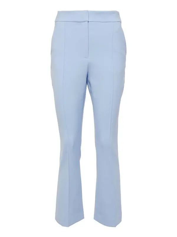 Veronica Beard Tani Cropped Flared Pants - Blue