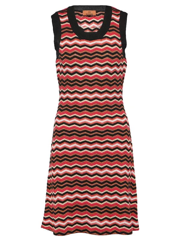 Missoni Zig Zag Cotton-blend Mini Dress - Multicoloured