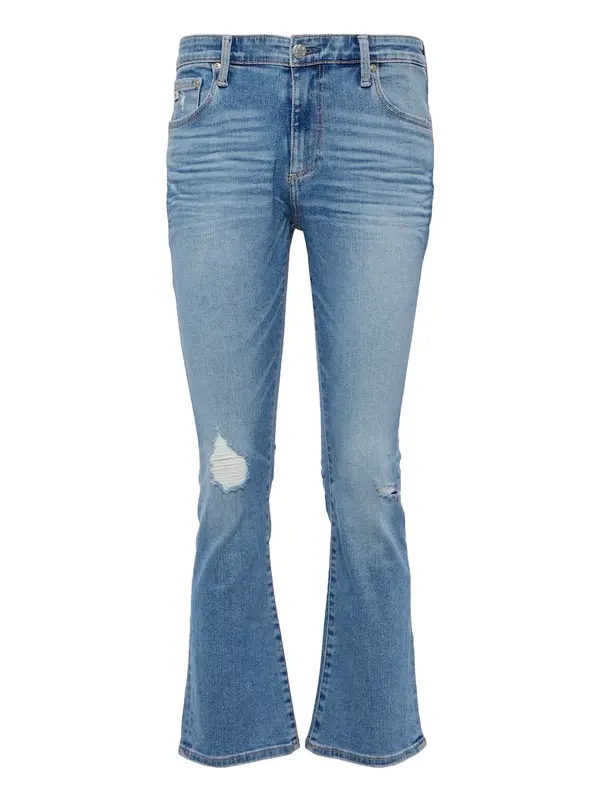 Ag Jodi Cropped Flare Jeans - Blue