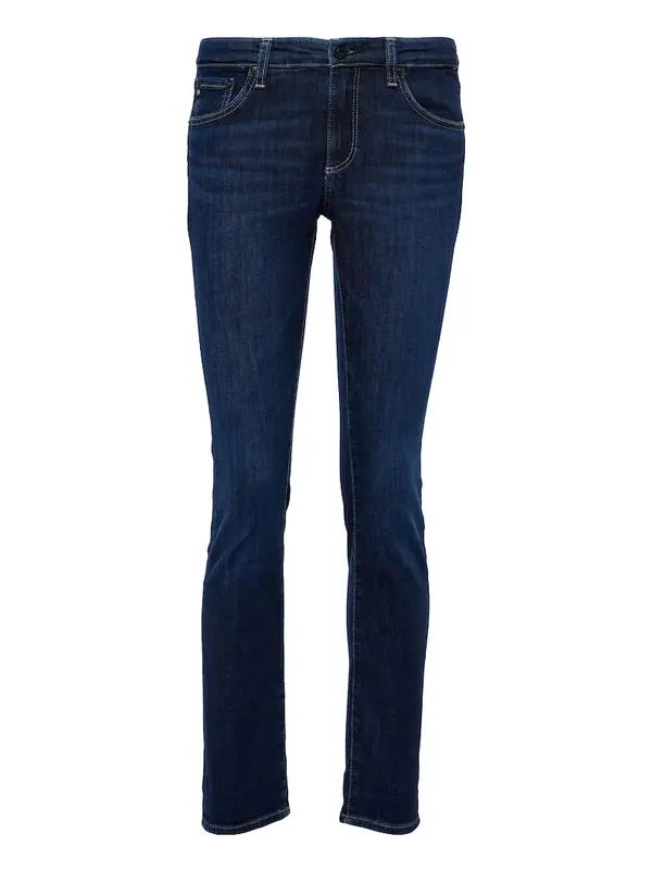 Ag Prima Mid-rise Skinny Jeans - Blue
