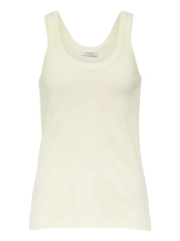 LEMAIRE Ribbed-knit Tank Top - Yellow