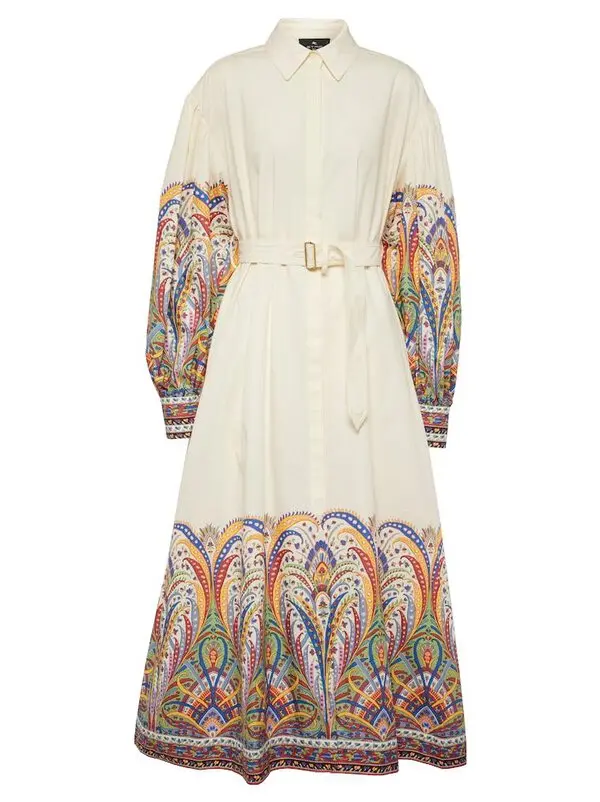 Etro Paisley Cotton Poplin Shirt Dress - Multicoloured