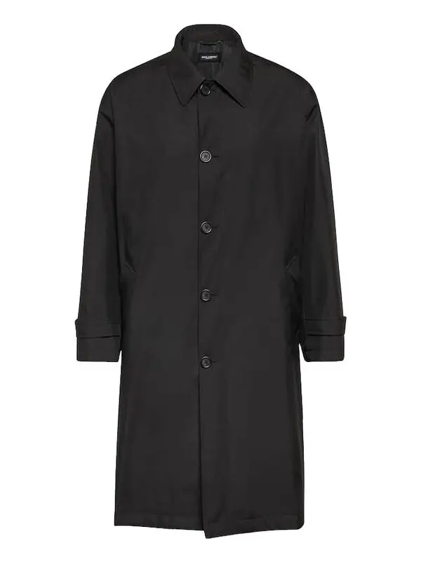 Dolce & Gabbana Single-breasted Trench Coat - Black