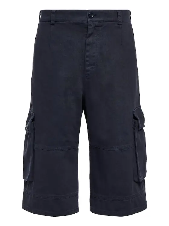 Dolce & Gabbana Cotton Cargo Shorts - Blue