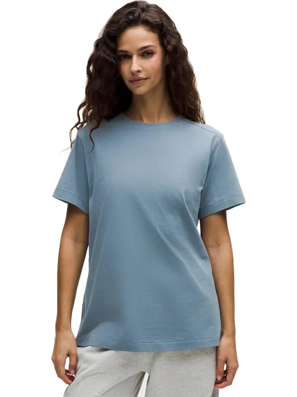 Lululemon Organic Cotton Crewneck T-shirt - Steel Blue