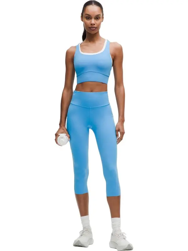Lululemon Fast And Free High-rise Crop 19 - Ocean Wave