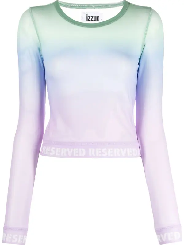 Izzue Gradient-effect Mesh Top - Multicolour