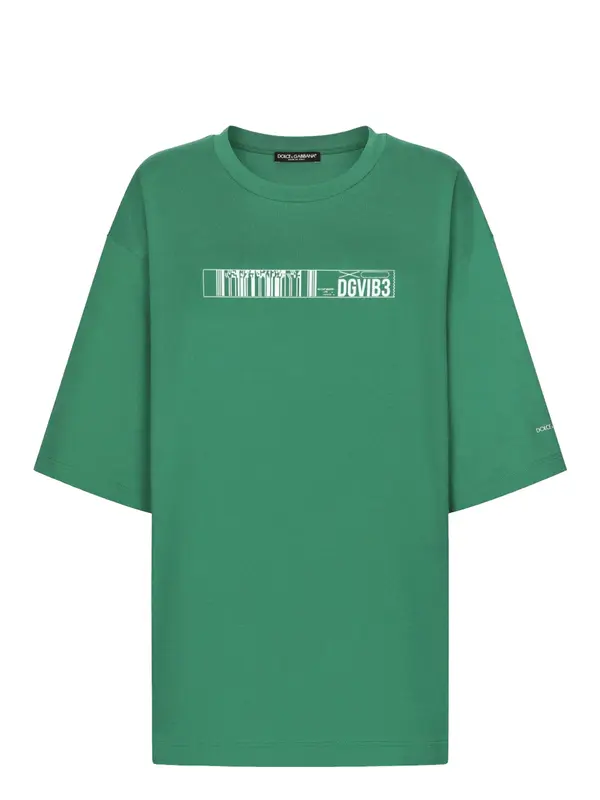 Dolce & Gabbana Print Cotton T-shirt - Green