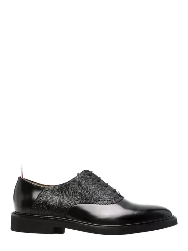 Thom Browne Logo-tag Leather Brogues - Black