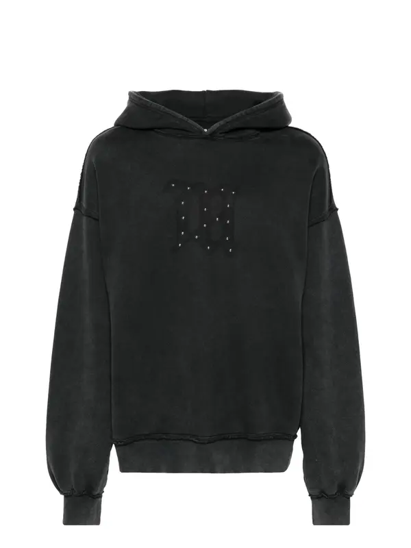 MISBHV Logo-print Cotton Hoodie - Black