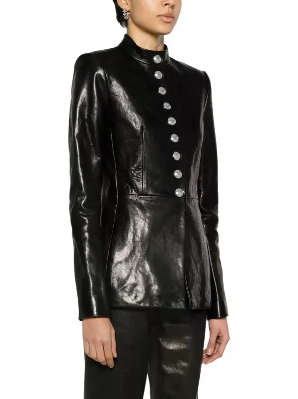 Khaite The Samuel Leather Jacket - Black