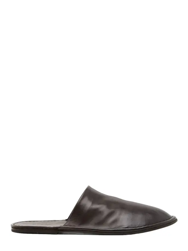 Marsèll Round-toe Leather Slippers - Brown
