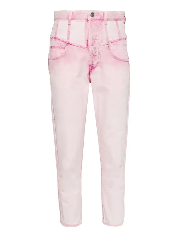 Isabel Marant Oliviani High-rise Cropped Jeans - Pink