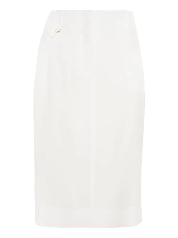 Jacquemus La Jupe Midi Bari Skirt - White