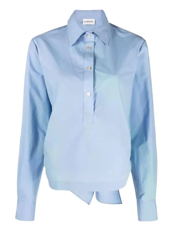 P.a.r.o.s.h Rear-tie Cotton Shirt - Blue