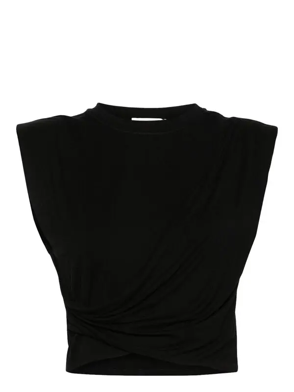 Simkhai Signature Estelle Draped-detail Top - Black