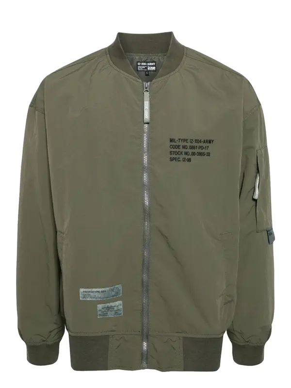 Izzue Ma1 Logo-appliqué Bomber Jacket - Green