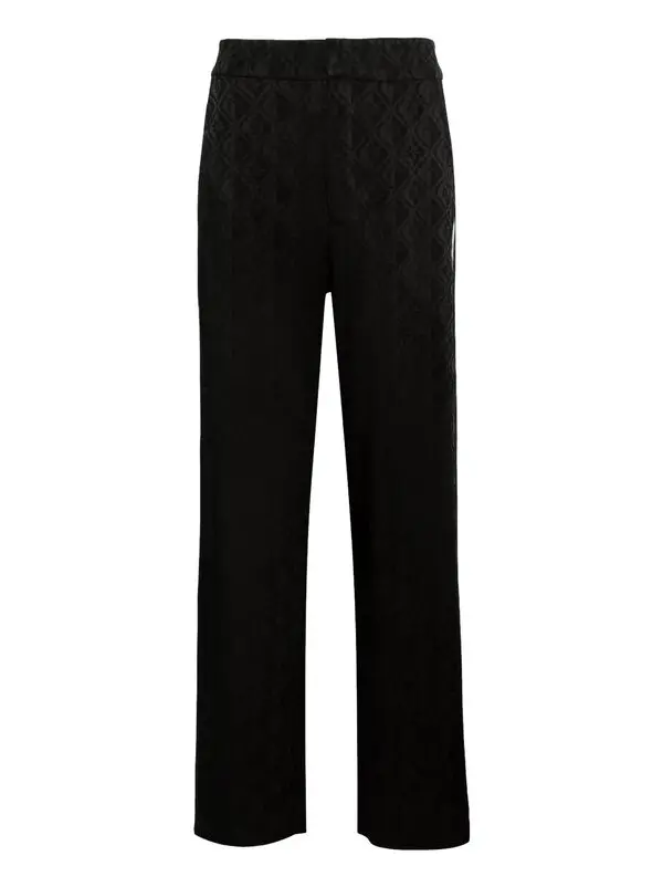 MARINE SERRE Moon Diamant-jacquard Trousers - Black