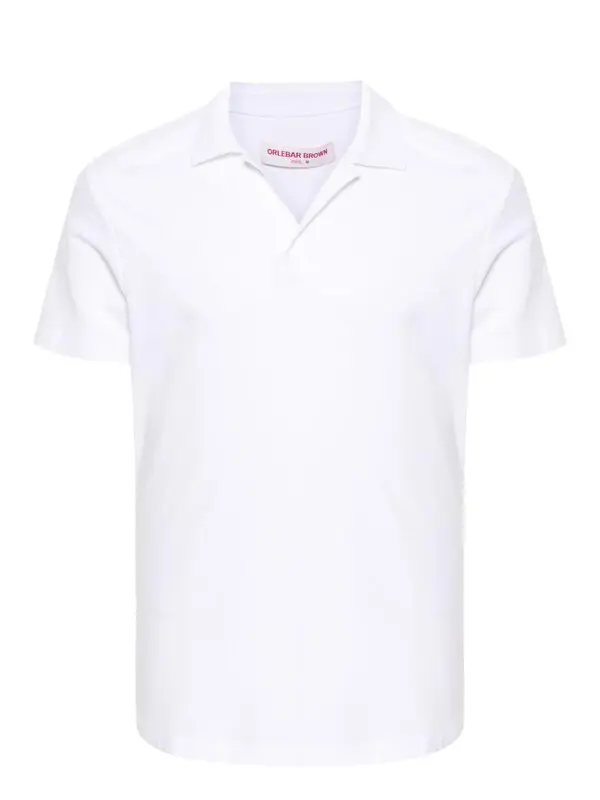 Orlebar Brown Felix Camp Collar Polo Shirt - White