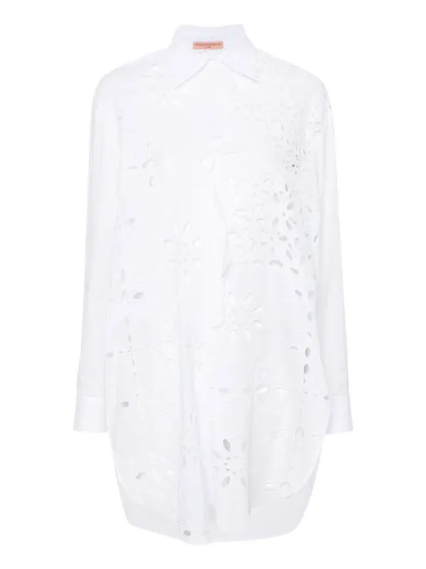 Ermanno Scervino Broderie Anglaise Cotton Shirt - White