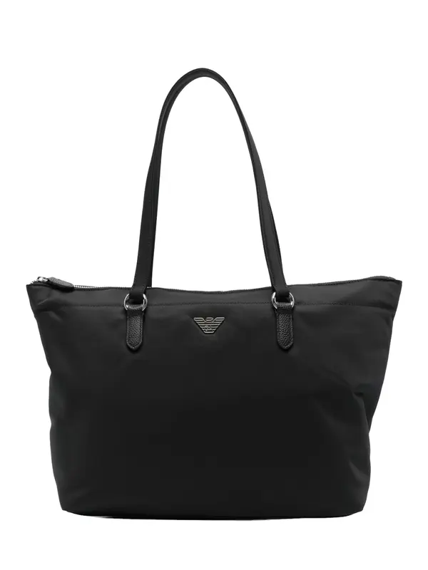 Emporio Armani Logo-plaque Tote Bag - Black