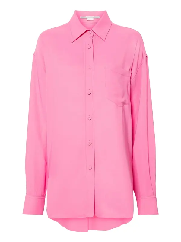 Stella McCartney Drop-shoulder Crepe Shirt - Pink