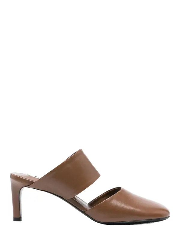 JIL SANDER 65mm Square-toe Mules - Brown